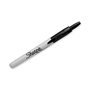 Sharpie 32701 Retractable Permanent Markers, Fine Point, Black, 12 Count Box - 1 Pack - Total Marker Count 12 Markers