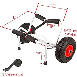 Rage Powersports Elevate Outdoor KC-Dolly Portable Folding Kayak or Canoe Dolly Cart