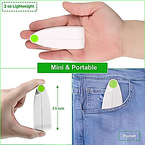 3 Pack Portable Pocket Fans Handheld Mini Fan Portable Foldable Fan Personal Travel Fan Hand Fan Summer USB Rechargeable Desk Fans for Home Women Travel Outdoors Or Indoors, 2 Speeds (Green)