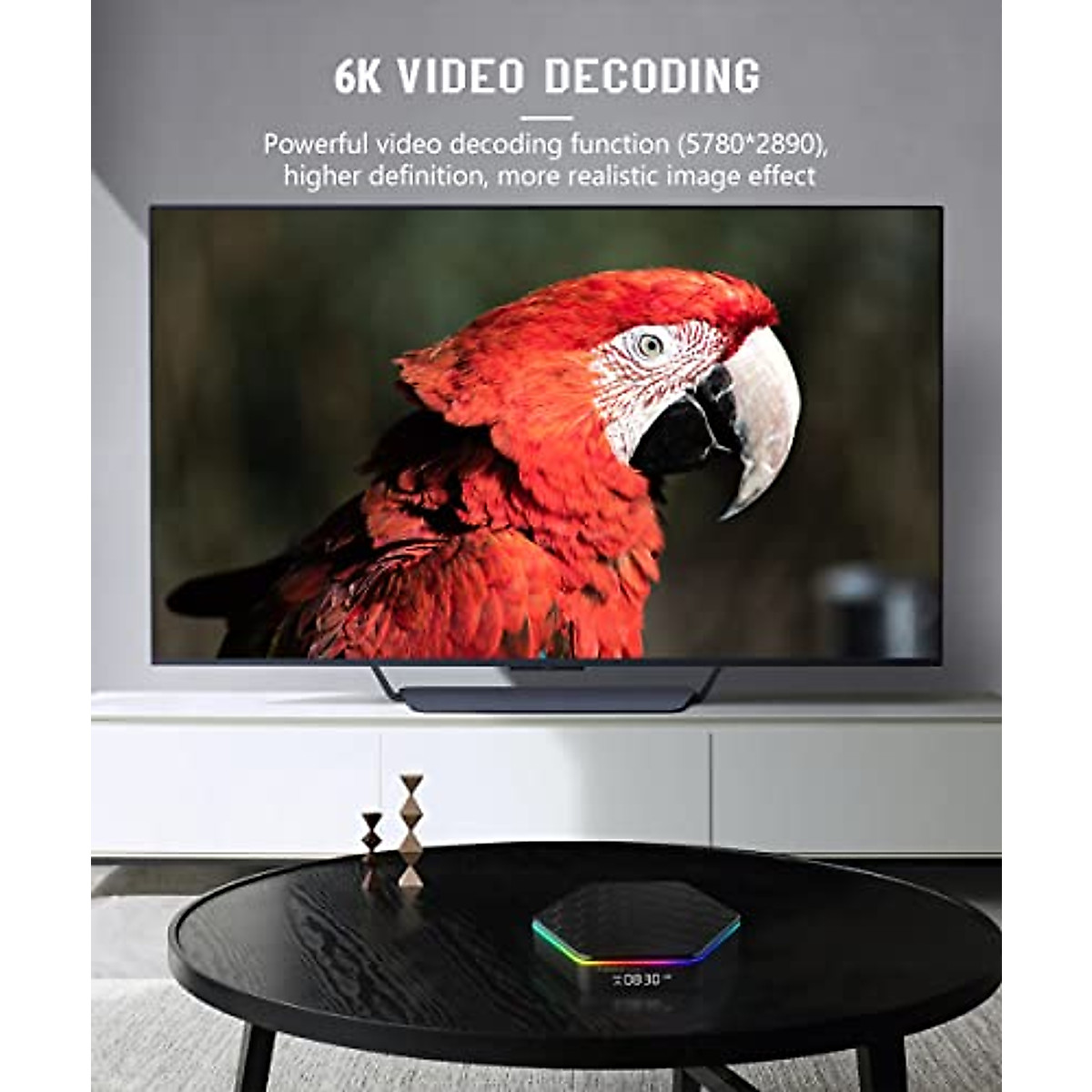 Android 12.0 TV Box T95Z Plus Android Box 4GB RAM 32GB ROM Support HD 6K/ 3D/ H.265 100M LAN 2.4/5G Dual WiFi BT 5.0 Android Box