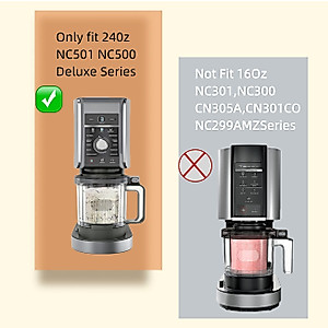 Generic Fit For ninja creami pints and lids - 4 pack Pot Compatible with NC501 NC500 Series 11-in-1 Creamer Ice Cream Maker Machine 4 Pack 24OZ NC501 Ninja Creami Deluxe XL Cups BPA Free