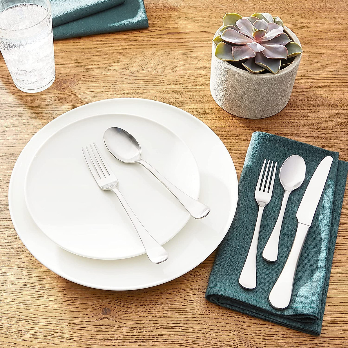 Ginkgo Bergen 45-Piece Flatware Set, Service for 8