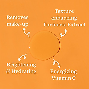 By Nature Brightening Gel Cleanser Facewash Infused with Vitamin C + Turmeric Extract - Gentle & Hydrating Cleanser Face Wash to Replenish Skin + Wash Away Dirt, Makeup & Impurities