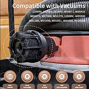 WS25025A VT2525 Wet/Dry Vacs Vacuum Muffler Diffuser for Most Vacuums With A 2-1/2" Exhaust Port, for Shop Vac Muffler Diffuser Helps Control Airflow Through The Exhaust Port, Reducing Noise