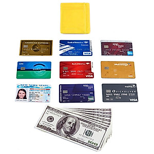 KALMORE Women's Credit Card Holder, Yellow, One Size