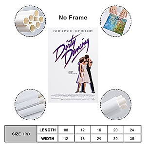 Movie Poster Dirty Dancing Movie Poster Romantic Dance Movie Wall Prints Canvas Prints Wall Art Paintings Canvas Wall Decor Home Decor Living Room Decor Aesthetic 08x12inch(20x30cm) Unframe-Style