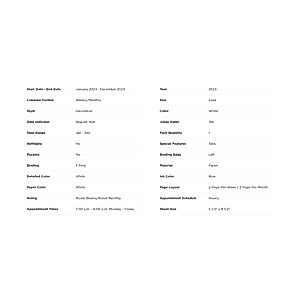 AT-A-GLANCE 2023 Weekly & Monthly Planner Refill, Hourly, 13483 Day-Timer, 5-1/2" x 8-1/2", Size 4, Monthly Tabs, Seascapes (381-285Y)