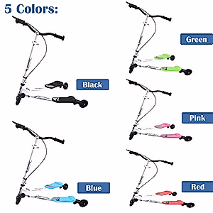 CROFULL Y Flicker Scooter for Kids, Foldable Y Fliker Swing Wiggle Scooter with Adjustable Handle, 3 Wheel Push Drifting Scooter for Boys Girls Age 3-10