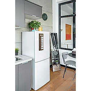 Dahey Menu Board for Kitchen Weekly Meal Planner Rustic Wood Board with Clips, Farmhouse Signs Wall Decor, Chalkboard Display Fridge Decor, Brown, Small