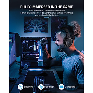 XIBERIA Wireless Gaming Headset for PS5,PS4,PC with Microphone,Lossless 2.4GHz Ultra-Low Latency,Noise Cancelling MIC,Long Battery Life,Wired Mode for Xbox One, Xbox Series X Games
