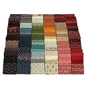 10 Fat Quarters - American Civil War Fat Quarter Bundle 1800's Historical Reproduction Quality Quilters Cotton Fabrics FQs M22801c