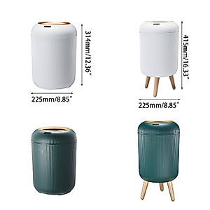 LOXGO Automatic Sensors Trash Can for Bathroom Kitchen Luxury Smart Trash Bin Bedroom Waterproof Electric Waste Bin 9.5L/10L Smart Garbage Bin, White