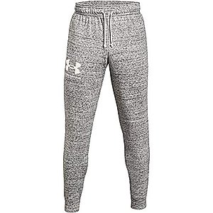 Under Armour Mens Rival Terry Joggers , Onyx White (112)/Onyx White , X-Large