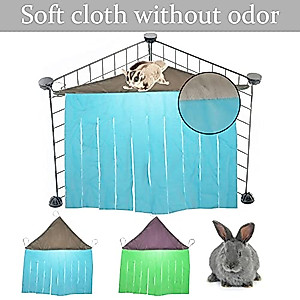 Nuatpetin Guinea Pig Hideout, 2PCS Corner Hideaway Fleece Forest, Removable Small Animal Hamster Rabbit Bunny Corner Hideout for Guinea Pigs, Hanging Hamster Cage Accessories Ferret Corner House Hide