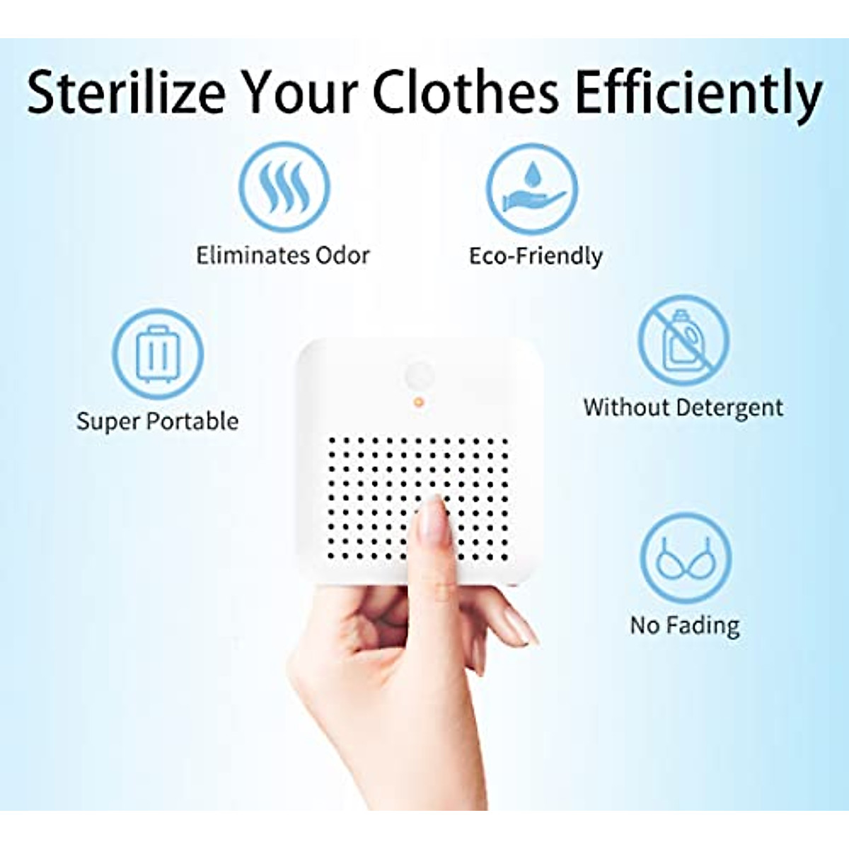 WASHWOW 3.0 Mini Portable Ster1l1z1ng Washing Machine, 0.23lb Small Washer for Underwear, Socks, Light Clothes, Babies and Women in Business Trip, Camping, Apartments, College Rooms, RV’s, Travel