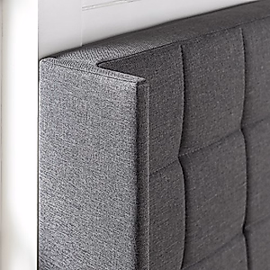 ZINUS Dori Upholstered Platform Bed Frame with Wingback Headboard, Mattress Foundation, Wood Slat Support, No Box Spring Needed, Easy Assembly, Full