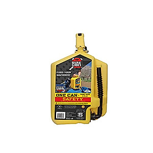 SureCan 5 Gallon Type-II Safety Diesel Container is the One Can for Work, Home, and Play, has a Flexible Rotating Spout, Self-Venting, Safety Fill Cap, Total Flow Control, Spill-Free, 5-Gallon Diesel Can, Easy to Use, 3-Year Warranty, Yellow