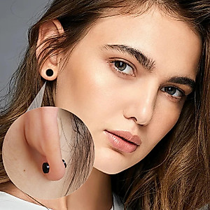 Jstyle 4 Pairs Hypoallergenic Black Stainless Steel Earrings For Sensitive Ears Simple Stud and Hoop Earrings Huggie Earring Set 18G