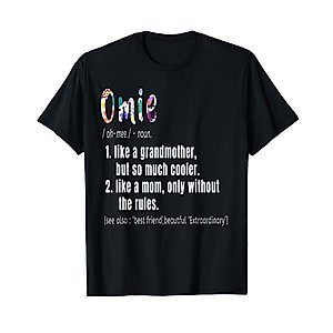 Omie Definition Mother's Day & Birthday gift Grandmother T-Shirt