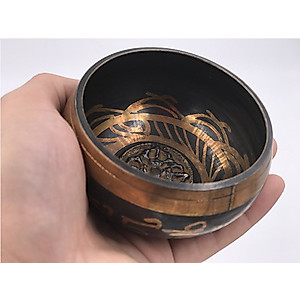 Contineo 3.15 inch Tibetan Singing Bowl with Striker,Meditation Bowl for Healing,Yoga,Relaxation,Mindfulness