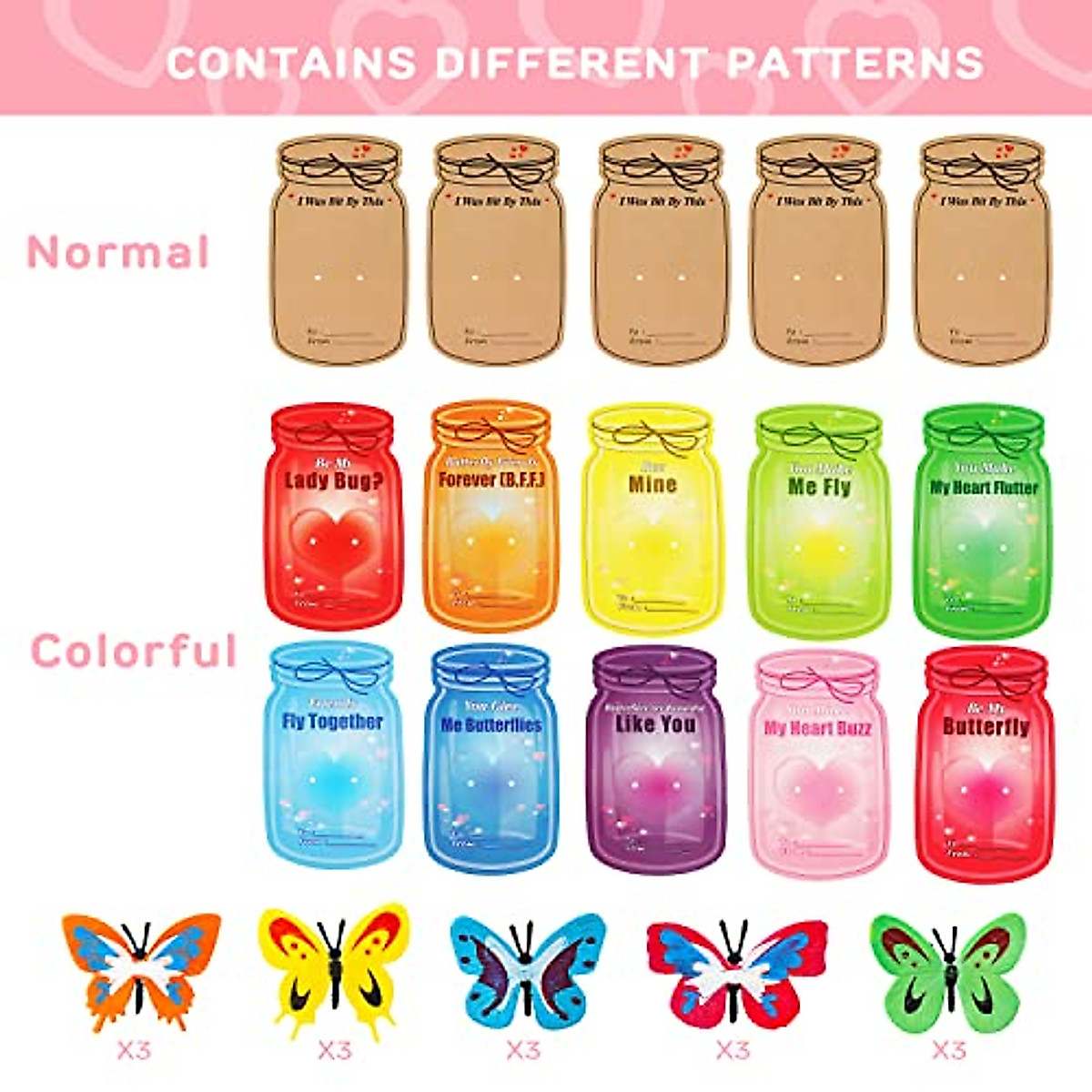 TOY Life Valentines Preschool, Love Bug Valentines for Kids, Bug Valentine Cards for Kid School, Butterfly Valentines Cards Preschool, Elementary School Valentines, Girls Valentine Cards for School