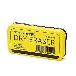 School Smart Magnetic Whiteboard Dry Eraser, 2 x 4 Inches - 084465