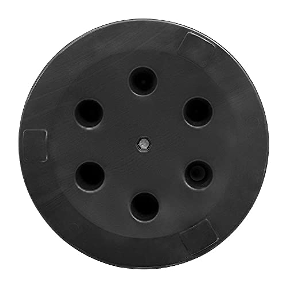 Crestlive Products 30lbs Heavy Duty Patio Market Umbrella Base, Round Cement Umbrella Stand for Outdoor, Deck, Lawn, Garden, Flower Decorative Pattern (Black)