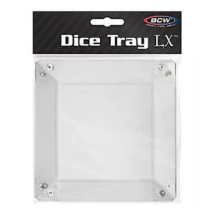 BCW Square Dice Tray - White | 7x7 Inches | Ideal for Dungeons and Dragons, Pathfinder, etc | Dice Rolling Tray Gaming Accessory for Tabletop RPGs and Board Games…