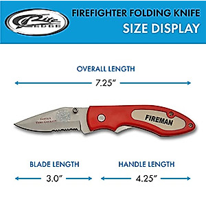 SZCO Supplies Firefighter Folding Knife, 7.25
