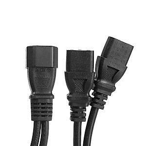 2Pack UPS Server Y Splitter C14 to 2 x C13 Power Adapter Cable Cord