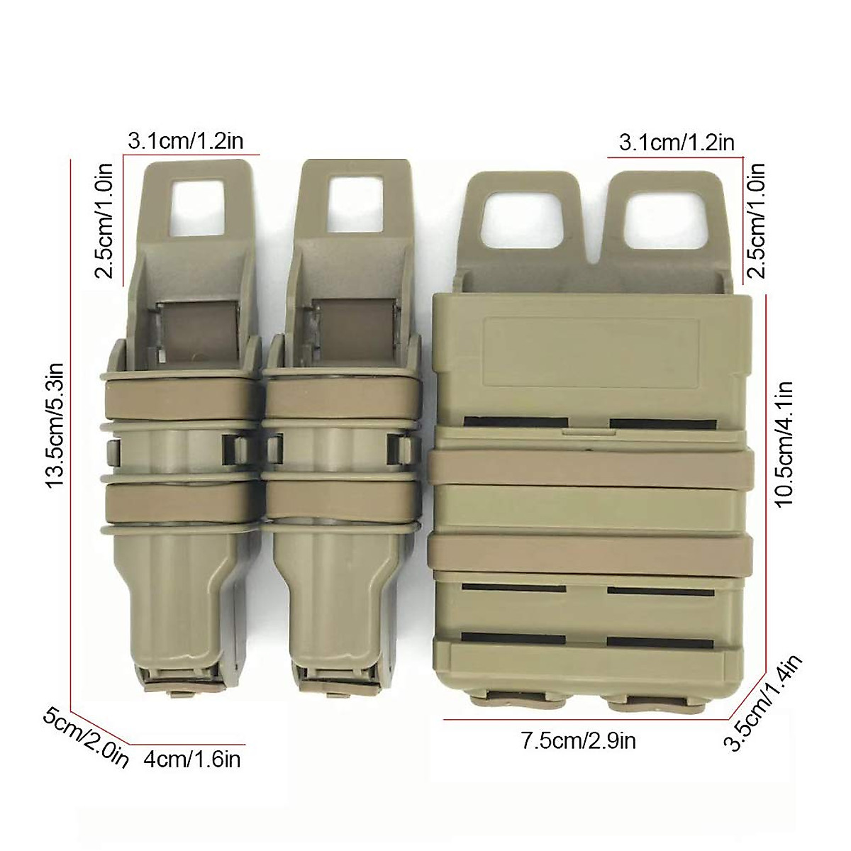 JDSMT ABS Tactical Fast Mag Molle Holster Magazine Pouch Bag (mud)