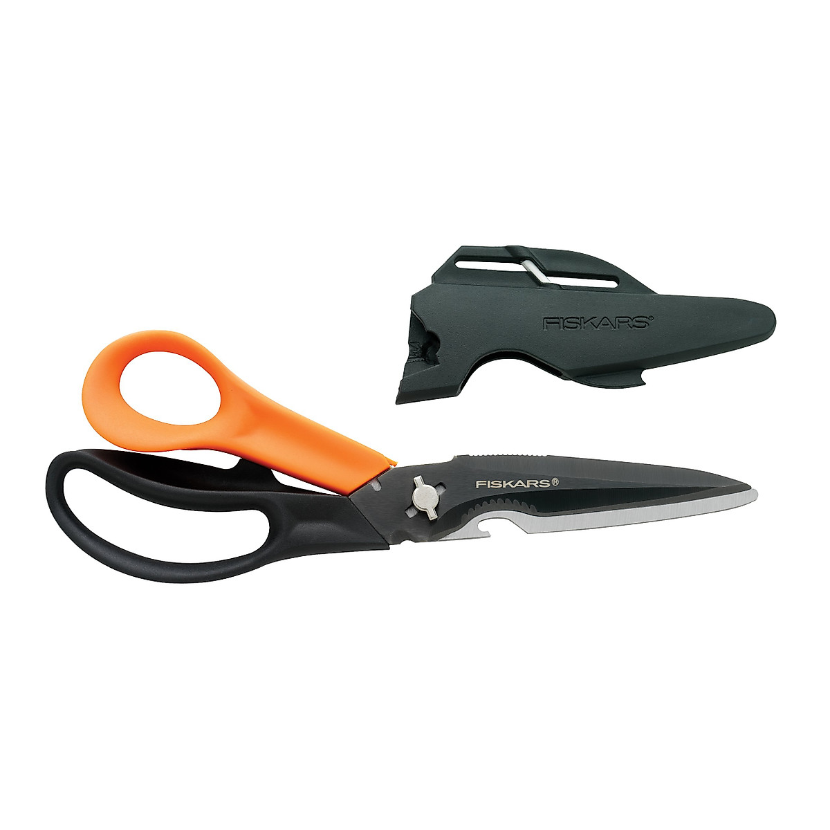 Fiskars 356922-1003 Everyday Scissors 01005692, 9 in. Length, 3-1/2 in. Cut, Black/Orange, 9 Inches