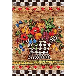 Toland Home Garden 119800 Checkerboard Bouquet 12.5 x 18 Inch Decorative, Garden Flag (12.5" x 18")