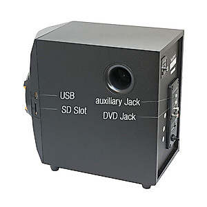 Boytone BT-324F, 2.1 Bluetooth Powerful Home Theater Speaker Systems, with FM Radio, SD USB Ports, Digital Play Back, 40 Watts, RGB Light, Full Function Remote Control, Smartphone, Tablet