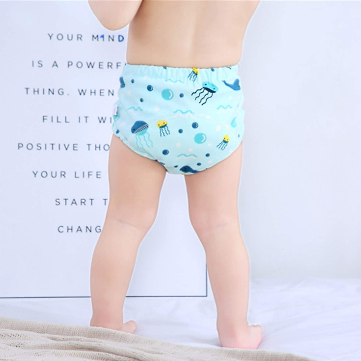 4 Pack Baby Toddler Potty Training Pants Layered Cotton Training Underwear for Toddlers Girls Boys (12-18 Months, B)