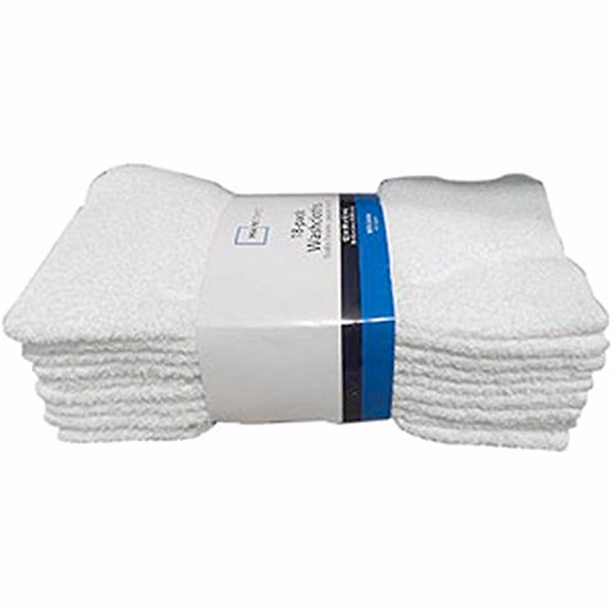 White Cotton Washcloth Pack - 18 Count