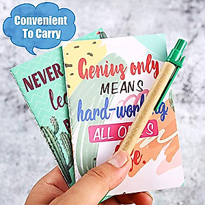 20 Pieces Floral Inspirational Notebooks Small Pocket Notepads Mini Cute Motivational Journal Dairy Notebook Positive Inspiring Notebook for Office School Home Travel Supplies, 10 Styles