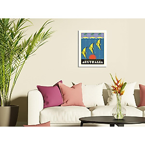 Great Barrier Reef - Queensland Australia - Moorish Idol Fish - Vintage Advertising Poster by Gert Sellheim c.1937 - Master Art Print (Unframed) 12in x 18in