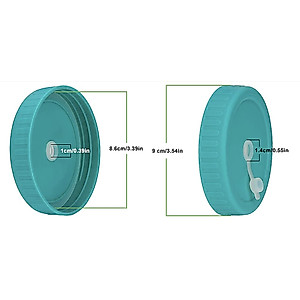 ball mason 4 Ball Mason Jar - 32 oz. Clear glass jars with wide mouth lips, with 4 lip colors and Lyeusa cleaning brush Clear glass container