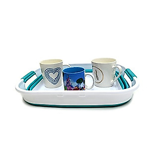 SAMMART 17.5L (4.6 Gallon) Collapsible/Foldable/Pop Up/Portable Washing Tub, Water Capacity 13.5L/3.5 Gallon (1, Bright Blue)