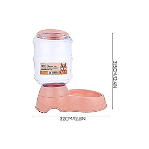 Ipetboom Automatic Gravity Dog Feeder Automatic Pet Feeder Food Dispenser: Dog Cat Dry Food Dispenser Dog Food Bowls Pet Feeding Container for Cats Dogs and Other Animals Dog Automatic Water Bottle