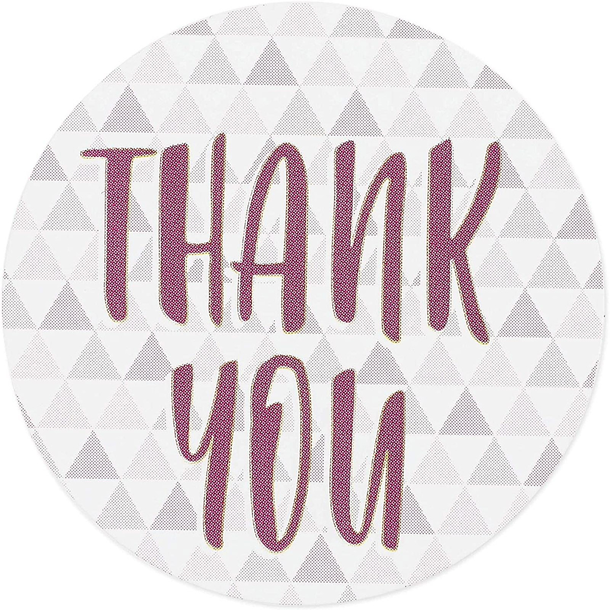 Pink Thank You Sticker Roll, Round Labels (1.5 Inches, 1000 Pack)