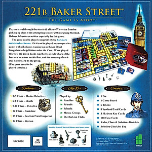 Deluxe 221B Baker Street Board Game - 200 Intriguing Adventures 2-6 Players