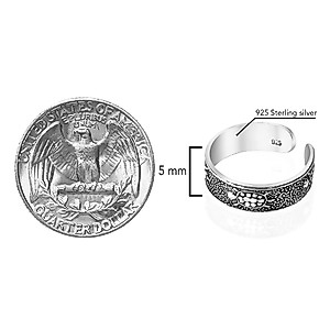 AeraVida Mythic Marine Turtle Band .925 Sterling Silver Toe Ring or Pinky Ring