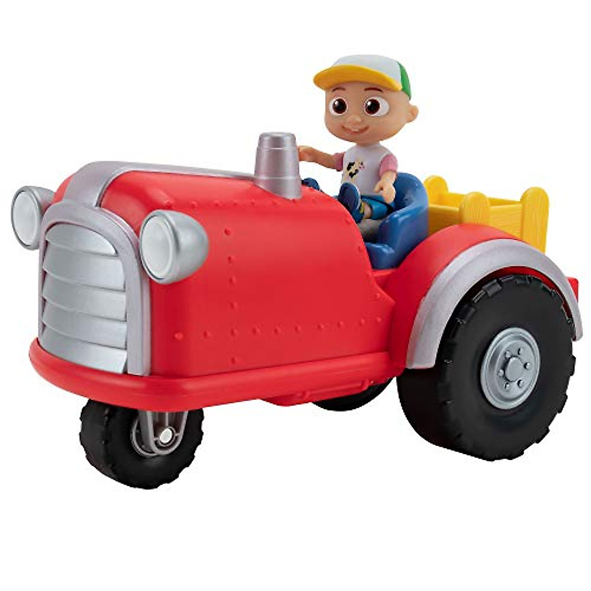CoComelon Official Musical Tractor w/Sounds & Exclusive 3-inch Farm JJ Toy, Play a Clip of “Old Macdonald” Song Plus More Sounds and Phrases