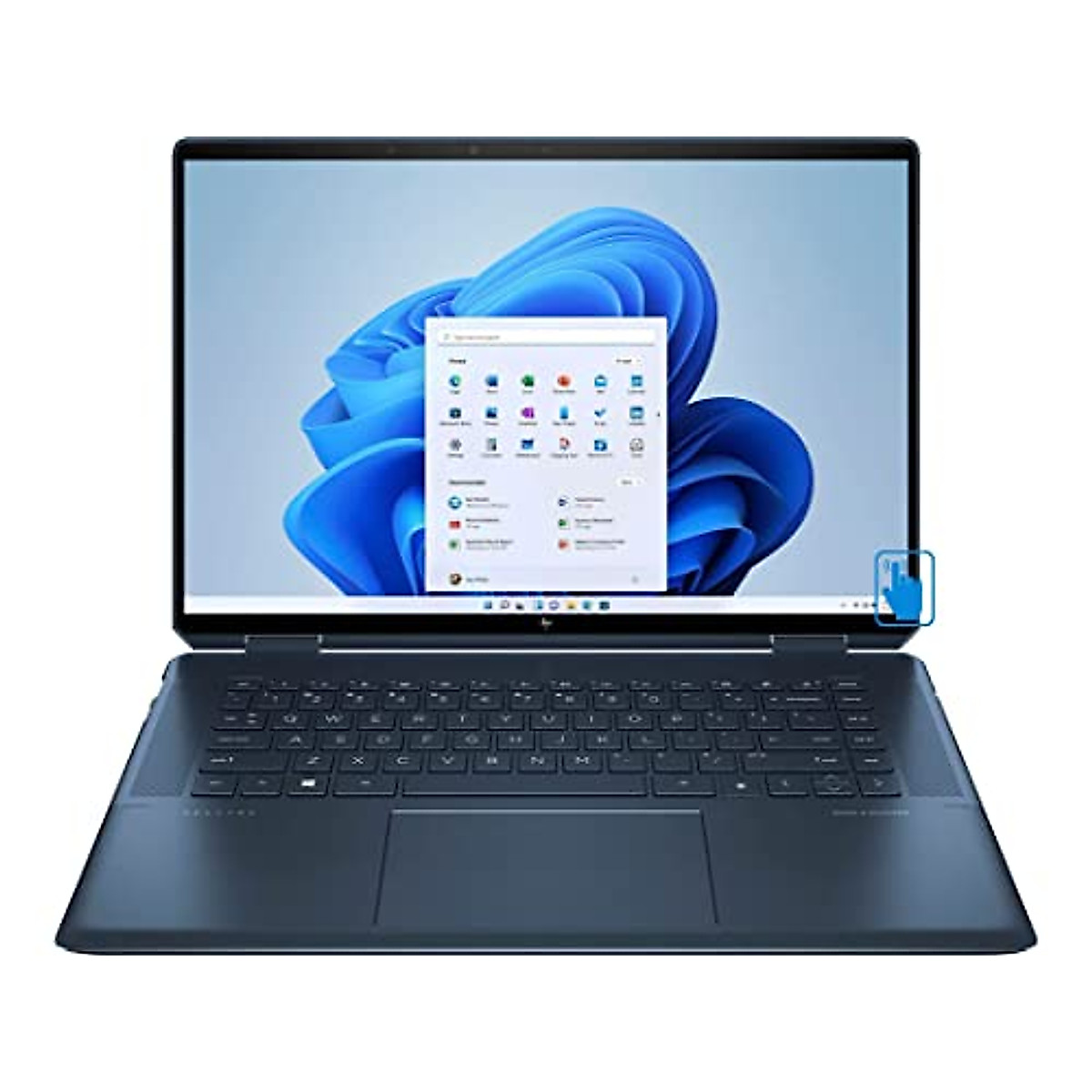 HP 2022 Spectre x360 2-in-1 16" 3K+ Touchscreen 400 nits Laptop, Intel Core i7-12700H, 16GB RAM, 1TB PCIe SSD, Iris Xe Graphics, 5MP IR Camera, Windows 11, Blue, 32GB USB Card