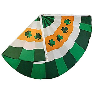 St Patricks Day Bunting Flag 3x5 ft Irish Ireland Green Shamrock Pats Decoration
