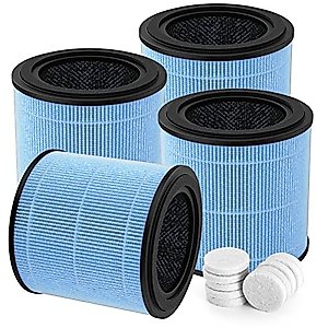 Breabetter AP0601 True HEPA Replacement Filter Compatible with AIRTOK AP0601 Air Purifier, Part # AP0601-RF, 4-Stage H13 True HEPA Filters（4-Pack）
