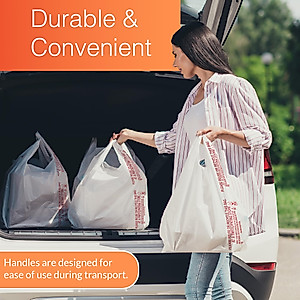 Reli. T-Shirt Bags (300 Count) Plastic Bags - Bulk Grocery & Shopping - White T-Shirt Sacks in Bulk (11.5" x 6.5" x 21")