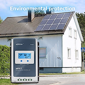 EPEVER 40A MPPT Solar Charge Controller 12/24V DC Tracer-an Series Charge Controller with MT50 Remote Meter &Temperature Sensor &RS485 Cable fit for Lithium, Sealed, AGM Battery Negative Grounded